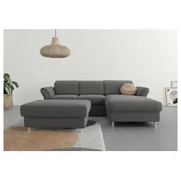 Sit & More Ecksofa SIT & MORE "Apulia L-Form", grau, B:250cm H:78cm T:185cm, Webstoff (100% Polyester);Struktur weich (90% Polyester, 10% Polyamid);Luxus-Microfaser Euphoria (100% Polyester);Samtoptik (100% Polyester), Sofas, Ecksofa, wahlweise Bettfunktion, Bettkasten und Kopf- und Armteilverstellung