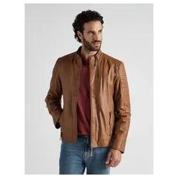Lederjacke JCC "16-13-2", Herren, Gr. 3XL, braun (cognac), Obermaterial: 100% Leder Lamm; Futter: 100% Baumwolle; &Auml;rmelfutter: 100% Polyester, Jacken