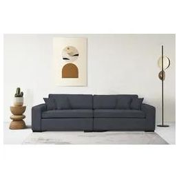 2-Sitzer Home Affaire "Skara XXL", blau (graublau), B:280cm H:86cm T:130cm, 100% Polyester, Sofas, Lounge-Sofa XXL mit Federkern-Polsterung, in vielen Bezugsvarianten