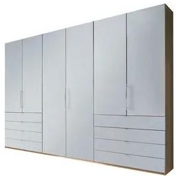 Faltt&uuml;renschrank Wiemann "Loft, Kleiderschrank, Schrank, W&auml;scheschrank, mit Glasfront", beige (havanna, wei&szlig; glas), B:250cm H:216cm T:58cm, Schr&auml;nke, inkl. gep&auml;mpften Schubk&auml;sten und T&uuml;ren, mit Panorama&ouml;ffnung