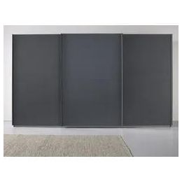 Schwebet&uuml;renschrank Rauch "Kleiderschrank Schrank Garderobe TOPSELLER OTELI inkl. Inneneinteilung", grau (graumetallic), B:360cm H:210cm T:62cm, Holzwerkstoff, Schr&auml;nke, Schwebet&uuml;renschrank, mit 3 Innenschubladen sowie zus&auml;tzlichen Einlegeb&ouml;den MADE IN GERMANY
