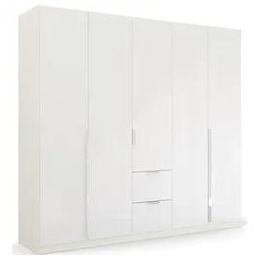 Dreht&uuml;renschrank Rauch "Kleiderschrank Schrank Garderobe Ankleide GLAMOUR BY QUADRA SPIN", wei&szlig; (alpinwei&szlig;, hochglanz wei&szlig;), B:226cm H:210cm T:54cm, Holzwerkstoff, Schr&auml;nke, Dreht&uuml;renschrank, mit eleganter Hochglanzfront und Stangengriff MADE IN GERMANY