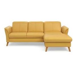 Sit & More Ecksofa SIT & MORE "Romero L-Form", gelb (dijon), B:245cm H:91cm T:178cm, 100% Polyester, Sofas, Ecksofa, wahlweise mit oder ohne Relax-Funktion, Bettfunktion, Bettkasten