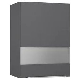 Glash&auml;ngeschrank KOCHSTATION "KS-Aken", grau (anthrazit), B:50cm H:70,4cm T:34,6cm, Schr&auml;nke, Glash&auml;ngeschrank