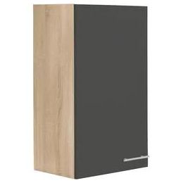 H&auml;ngeschrank Optifit "Kalmar", grau (anthrazit), B:60cm H:90cm T:35cm, Schr&auml;nke, H&auml;ngeschrank