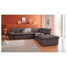 Ecksofa DOMO collection "Lagoa, moderne Sitzheftung, bequem und komfortabel, L-Form", grau (stone), B:271cm H:76cm T:232cm, Sofas, Ecksofa, wahlweise mit Bettfunktion, frei im Raum stellbar, gro&szlig;e Farbvielfalt
