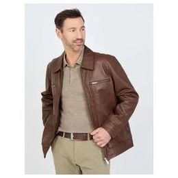 Lederjacke JCC "3102230", Herren, Gr. 54, braun (schwarz braun), Oberstoff: 100% Schafsleder; Innenfutter oben: 100% Polyester; Innenfutter unten: 100% Baumwolle; &Auml;rmelfutter: 100% Polyester, Jacken