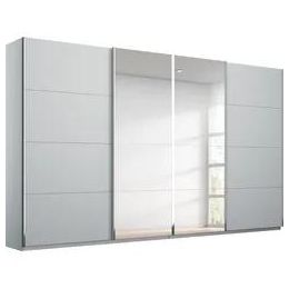 Schwebet&uuml;renschrank Rauch "Kleiderschrank Schrank Garderobe W&auml;scheschrank Ankleide SYNCRONO", grau (seidengrau, spiegel), B:316cm H:211cm T:62cm, Holzwerkstoff, Schr&auml;nke, Schwebet&uuml;renschrank, Mittelt&uuml;ren mit praktischer Synchron-&Ouml;ffnung MADE IN GERMANY