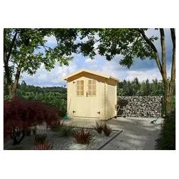 Gartenhaus Kiehn-Holz "Eisberg 1", beige (naturbelassen), Fu&szlig;boden im Gartenhaus, ohne Dacheindeckung, Holzwerkstoff, Gartenh&auml;user, Gartenhaus