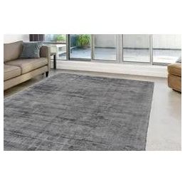 Teppich Calo-deluxe "Viteox 200" Gr. 3, grau, B:120cm H:13mm L:170cm, Viskose, Teppiche, Teppich, Viskose, Kurzflor, Wohnzimmer