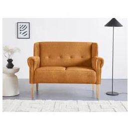 K&uuml;chensofa Home Affaire "Moro", gelb, B:142cm H:99cm T:73cm, Microfaser in Antiklederoptik (100% Polyester), Sofas, in verschiedenen Stoffen und Farben