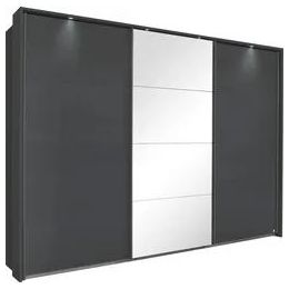Schwebet&uuml;renschrank Rauch "Kleiderschrank Schrank Garderobe Schlafzimmerschrank TUBONA", grau (graumetallic), B:278cm H:233cm T:64cm, Holzwerkstoff, Schr&auml;nke, Schwebet&uuml;renschrank Kleiderschrank, mit umfangreicher Innenausstattung und Passepartout MADE IN GERMANY