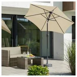 Sonnenschirm Schneider SCHIRME "Bilbao", beige (natur), Obermaterial: 100% Polyester, Standschirme, abknickbar, ohne Schirmst&auml;nder