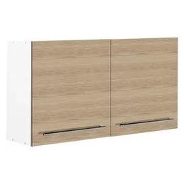 H&auml;ngeschrank KOCHSTATION "KS-Trient", braun (eichefarben), B:100cm H:57cm T:34cm, Schr&auml;nke, H&auml;ngeschrank, 100 cm breit