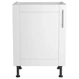 Sp&uuml;lenschrank KOCHSTATION "KS-Ahus", wei&szlig; (wei&szlig; matt, wei&szlig;), B:60cm H:87cm T:58,4cm, Schr&auml;nke, Sp&uuml;lenschrank, Breite 60 cm