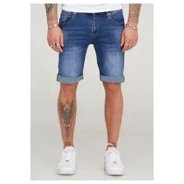 Shorts behype "LEOX-537", Herren, Gr. 30, US-Gr&ouml;&szlig;en, blau, 70% Baumwolle, 28% Polyester, 2% Elasthan, Hosen Shorts, im angesagten 5-Pocket-Stil