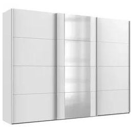 Schwebet&uuml;renschrank wimex "Barmbek Schlafzimmerschrank BESTSELLER Garderobenschrank", wei&szlig; (wei&szlig;, spiegel), B:313cm H:236cm T:64cm, Schr&auml;nke, Schwebet&uuml;renschrank, Kleiderschrank mit 2 Stoffboxen und 2 zus&auml;tzlichen B&ouml;den, Spiegelt&uuml;r