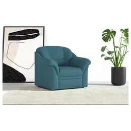 Sessel DOMO collection "Montana komfortabel und zeitlos, bequeme Armlehnen", blau (petrol), B:98cm H:84cm T:82cm, 92% Polyester, 8% Nylon, Sessel, Sessel