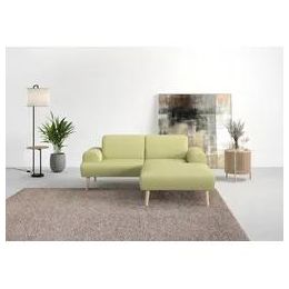 Ecksofa Home Affaire "Swift Scandic Design, komfortabler Federkern, Breite 192cm, L-Form", gelb (gelb, gr&uuml;n), B:192cm H:83cm T:176cm, 100% Polyester, Sofas, Ecksofa, Federkern-Polsterung, B/T/H: 192/83/176 cm