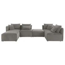 Wohnlandschaft OTTO HOME "N&ouml;re U-Form", grau, B:340cm H:86cm T:172cm, 92% Polyester, 8% Polyamid, Sofas, Wohnlandschaft, 5 Teile, in vielen Bezugsqualit&auml;ten und Farben s. auch "N&ouml;re"