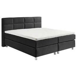 Boxspringbett, grau (charcoal), B:195cm L:210cm, Bezug: 100% Polyester;Polsterung: 100% Polyester, Westfalia Schlafkomfort, Komplettbetten, Boxspringbett, wahlweise mit Kaltschaum-Topper