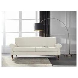 3-Sitzer Home Affaire "Rennes", beige (creme uni), B:200cm H:90cm T:93cm, Samtoptik ( 100% Polyester);Baumwollmix (50% Baumwolle, 50% Polyester), Sofas, in Samtoptik oder Baumwoll-Mix