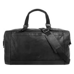 Reisetasche Sansibar, Gr. B/H/T: 47cm x 26cm x 24cm onesize, schwarz, Leder, gepflegt, Taschen Reisetasche, echt Leder