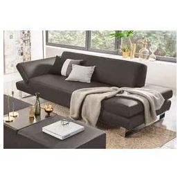 3-Sitzer W.Schillig "taboo Designsofa mit hohem Sitzkomfort", braun (braun z59), B:232cm H:76cm T:91cm, Longlife Xtra-Leder Z59: Glattleder mit modischer Pr&auml;gung. Hautst&auml;rke 0, 9 - 1, 1 mm, Sofas, mit Normaltiefe, inklusive Armlehnenverstellung, mit Kontrastnaht