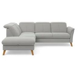 Sit & More Ecksofa SIT & MORE "Romero L-Form", silber, B:250cm H:91cm T:220cm, 90% Polyester 10%Polyamid, Sofas, Ecksofa, wahlweise mit oder ohne TV-Funktion, Bettfunktion, Bettkasten