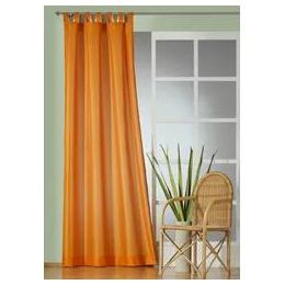 Gardine WIRTH "Daria" Gr. 2, orange, B:135cm H:175cm, Polyester, Gardinen, Gardine