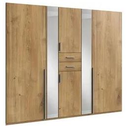 Kleiderschrank wimex "Vanea", braun (plankeneichefarben), B:225cm H:208cm T:58cm, Schr&auml;nke, Kleiderschrank Dreht&uuml;renschrank