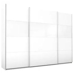 Schwebet&uuml;renschrank Rauch "Quadra Schrank Schlafzimmerschrank in vielen Breiten", wei&szlig; (wei&szlig;, wei&szlig;glas), B:315cm H:230cm T:62cm, Holzwerkstoff, Schr&auml;nke, Schwebet&uuml;renschrank, Kleiderschrank Garderobenschrank mit Glaselementen