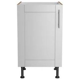 Sp&uuml;lenschrank KOCHSTATION "KS-Ahus", grau (hellgrau matt, wildeiche nachbildung), B:50cm H:87cm T:58,4cm, Schr&auml;nke, Sp&uuml;lenschrank, Breite 50 cm