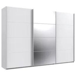 Schwebet&uuml;renschrank wimex "Norderstedt", wei&szlig; (wei&szlig;, spiegel), B:313cm H:236cm T:64cm, Schr&auml;nke, Schwebet&uuml;renschrank, INKLUSIVE 2 Stoffboxen und 2 zus&auml;tzliche Einlegeb&ouml;den, mit Spiegel