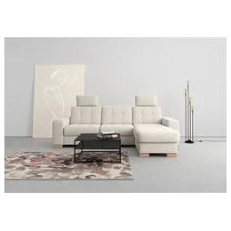 Sit & More Ecksofa SIT & MORE "Quincy L-Form", beige (creme), B:252cm H:82cm T:161cm, Sofas, Ecksofa, wahlweise mit Bettfunktion und Bettkasten