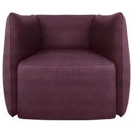 Sessel Egoitaliano "Ludo Loungesessel, Designsessel, Clubsessel, elegant und zeitlos", lila (plum), B:80cm H:68cm T:80cm, Sessel, Sessel, mit tollem Sitzkomfort, Solit&auml;rsessel