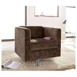 Sessel Home Affaire "Bob Drehsessel, Clubsessel und Cocktailsessel - alles passt", braun, B:72cm H:71cm T:75cm, Feinstruktur weich (92% Polyester, 8% Nylon);Struktur fein ( 100% Polyester);Struktur (30% Polyester, 70% Polyacryl);Struktur grob (40% Polyester, 60% Polyacryl), Sessel, Sessel, drehbar mit Sternfu&szlig;
