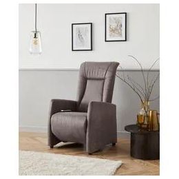 Sit & More TV-Sessel SIT & MORE "Melissa", grau (anthrazit), B:71cm, 100% Polyester, Sessel, wahlweise elektrisch oder manuell verstellbar, optional Aufstehhilfe
