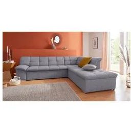 Ecksofa DOMO collection "Lagoa, moderne Sitzheftung, bequem und komfortabel, L-Form", grau, B:271cm H:76cm T:232cm, Sofas, Ecksofa, wahlweise mit Bettfunktion, frei im Raum stellbar, gro&szlig;e Farbvielfalt