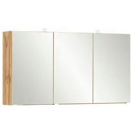 Spiegelschrank Welltime "Lienz", braun (wotaneiche), B:120cm H:64cm T:20cm, Schr&auml;nke, Spiegelschrank