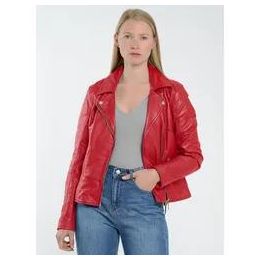 Lederjacke Maze "4202129", Damen, Gr. S, rot (chili), Obermaterial: 100% Schafsleder. Innenfutter: 100% Baumwolle. &Auml;rmelfutter: 100% Polyester, Jacken