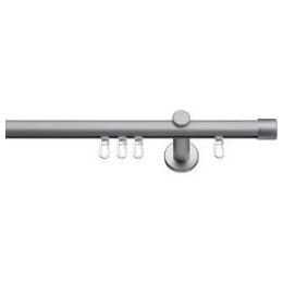 Gardinenstange Indeko "Andrax" Gr. 4, silber (edelstahlfarben, silberfarben), L:240cm &Oslash;:16mm, Aluminium, Gardinenstangen, Innenlauf Komplett-Set inkl. Gleitern und Montagematerial