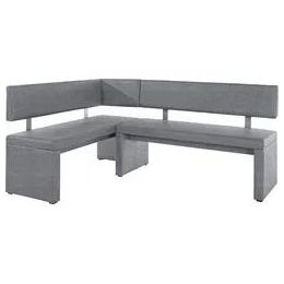Eckbank OTTO HOME "Charissa", grau (grau (fantasy 8202)), B:210cm H:90cm T:140cm, Holzwerkstoff, Massivholz, Sitzb&auml;nke, Eckbank, in 3 Gr&ouml;&szlig;en, verschiedene Qualit&auml;ten