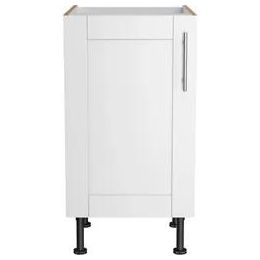 Sp&uuml;lenschrank KOCHSTATION "KS-Ahus", braun (wei&szlig; matt, wildeiche nachbildung), B:45cm H:87cm T:58,4cm, Schr&auml;nke, Sp&uuml;lenschrank, Breite 45 cm