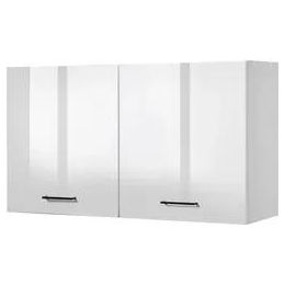 H&auml;ngeschrank KOCHSTATION "KS-Trier", wei&szlig; (wei&szlig; hochglanz, wei&szlig;), B:100cm H:57cm T:34cm, Holzwerkstoff, MDF, Schr&auml;nke, H&auml;ngeschrank, Breite 100 cm