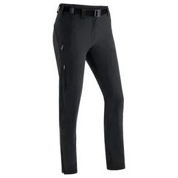 Funktionshose Maier Sports "Lana slim", Damen, Gr. 36, Normalgr&ouml;&szlig;en, schwarz, 91% Polyamid, 9% Elasthan, Hosen Funktionshose, Damen Wanderhose, atmungsaktive Outdoor-Hose, 3 Taschen, Slim Fit