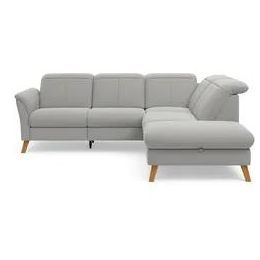 Sit & More Ecksofa SIT & MORE "Romero L-Form", silber, B:250cm H:91cm T:220cm, 90% Polyester 10%Polyamid, Sofas, Ecksofa, wahlweise mit oder ohne TV-Funktion, Bettfunktion, Bettkasten