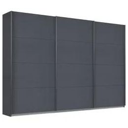 Schwebet&uuml;renschrank Rauch "Kleiderschrank Schrank Garderobe TOPSELLER OTELI inkl. Inneneinteilung", grau (graumetallic), B:271cm H:210cm T:62cm, Holzwerkstoff, Schr&auml;nke, Schwebet&uuml;renschrank, mit 3 Innenschubladen sowie zus&auml;tzlichen Einlegeb&ouml;den MADE IN GERMANY