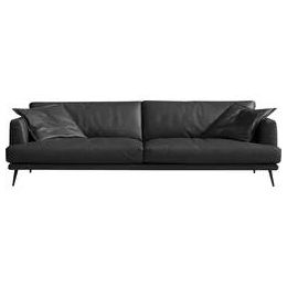 2,5-Sitzer Egoitaliano "Sophia, Designsofa mit extrakomfortablem Sitzkomfort, Breite 214cm", schwarz, B:214cm H:77cm T:96cm, Leder BULL (Echtes Rindsleder). Geschliffenes, pigmentiertes und behandeltes Rindsleder mit einer Dicke von 1, 3-1, 5 mm. Es handelt sich um ein weiches, gesch&uuml;tztes Leder. Eine leichte Deckschicht sch&uuml;tzt sie vor Flecken, ohne ihre urspr&uuml;nglichen Eigenschaften zu ver&auml;ndern.
