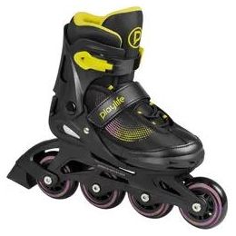 Inlineskates Playlife "Joker" Gr. 28, gelb (gelb, schwarz), Inlineskates_Rollschuhe, Kinder, 28/30,5 (bis 60 kg), Kunstfaser